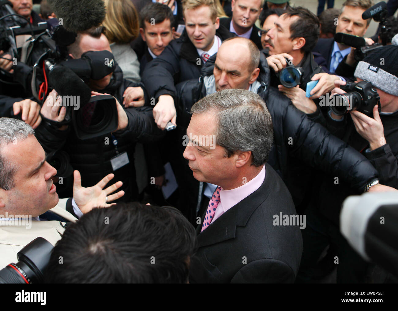 Nigel Farage MEP unveils UKIP's five election pledges in Westminster ...