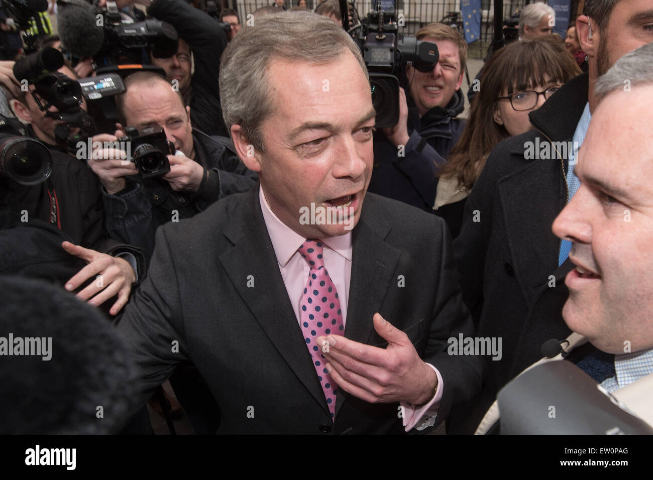 UKIP leader Nigel Farage announces his parties key election pledges on ...