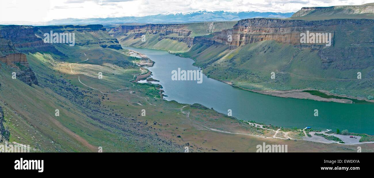 A quiet section of the Snake River in the Morley Nelson Snake River ...