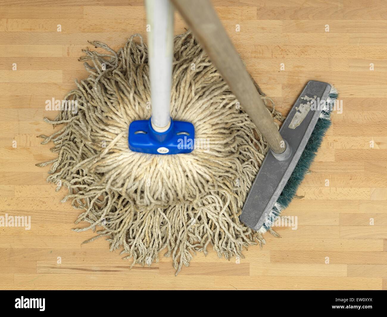 A close up shot of a environmentally friendly floor mop Stock Photo - Alamy