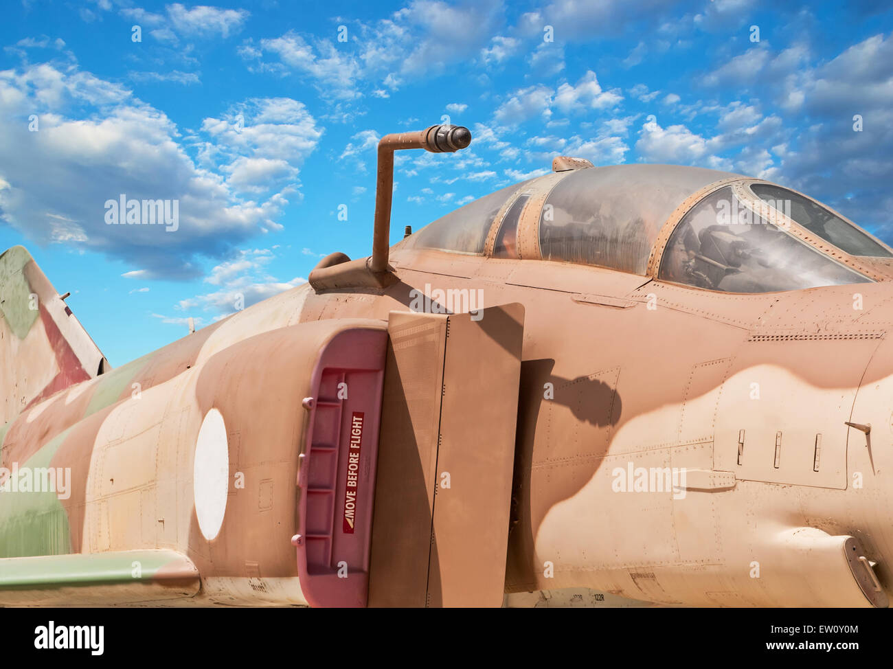 Fighter aircraft cabin detail with blue sky background Stock Photo - Alamy