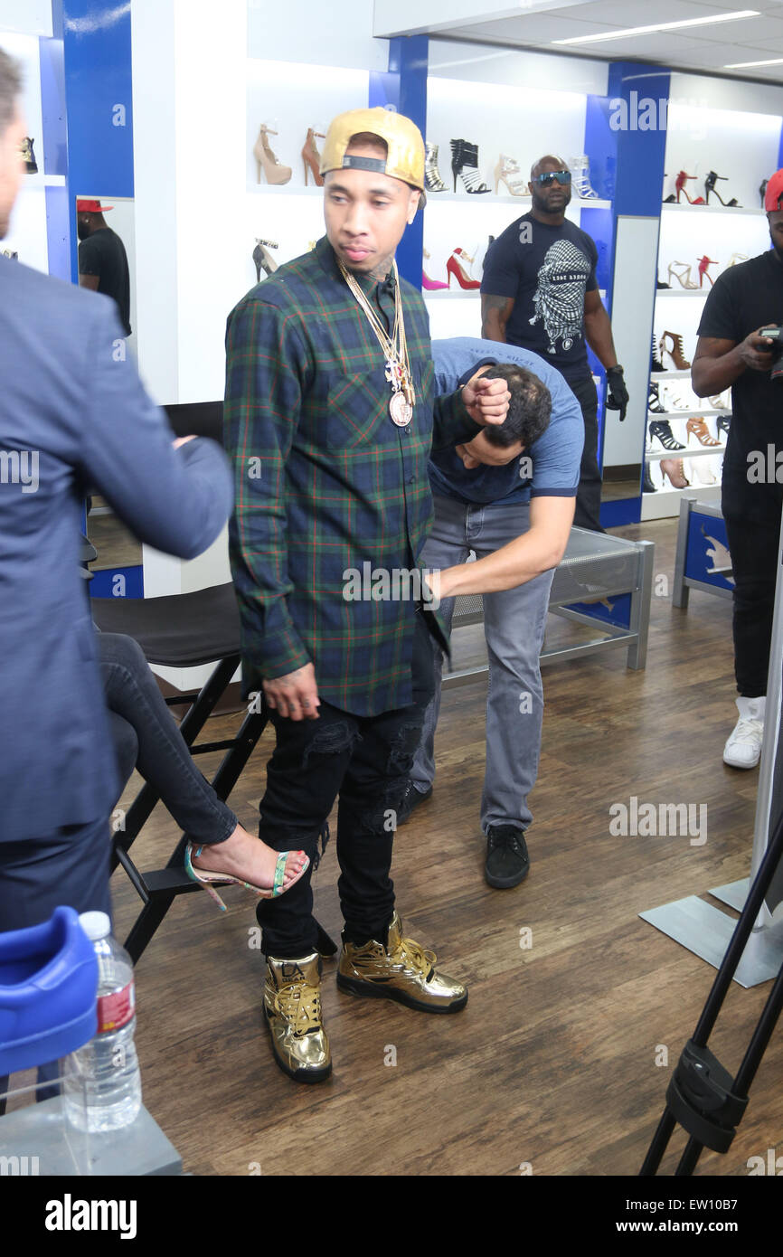 Rapper Tyga out and about with his boys in West Hollywood and shopping ...