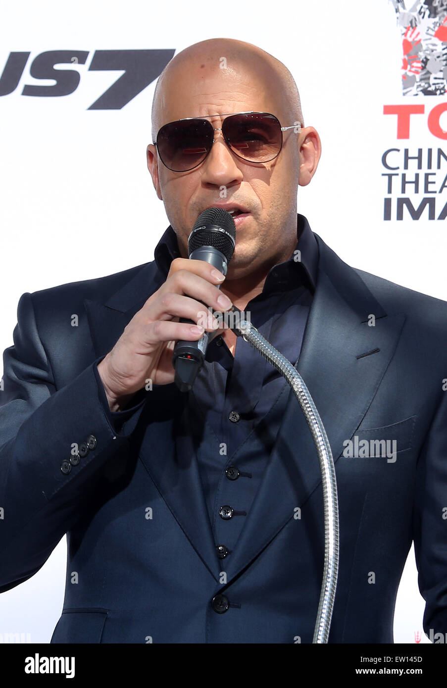 Vin Diesel's hand-print and foot-print ceremony Featuring: VIN DIESEL ...