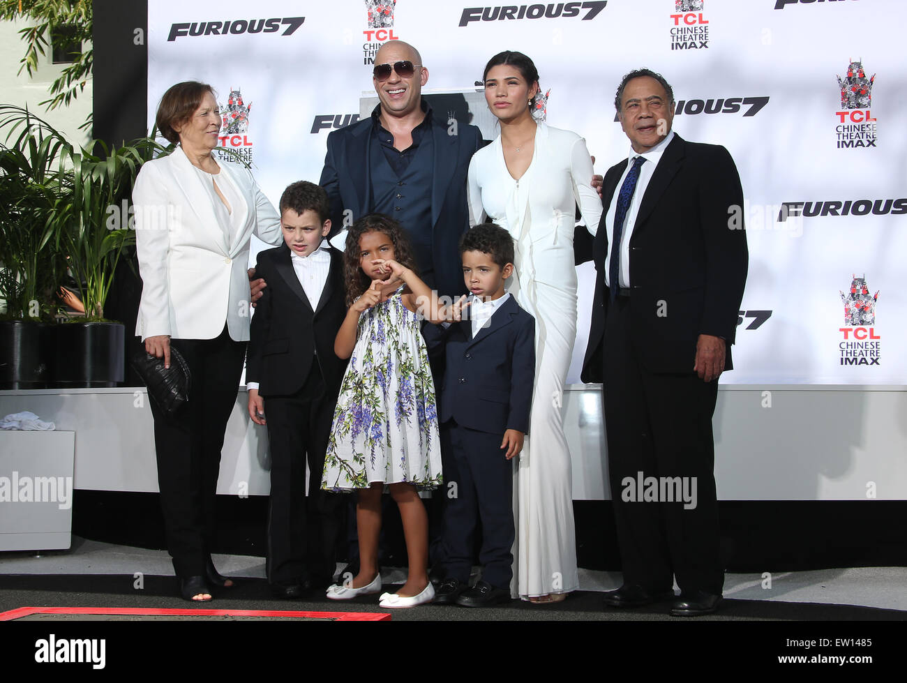 Vin Diesel's hand-print and foot-print ceremony Featuring: Delora ...