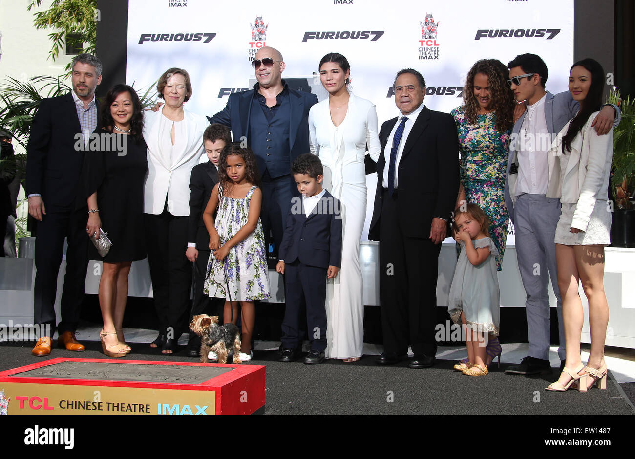 Vin Diesel's hand-print and foot-print ceremony Featuring: Delora ...