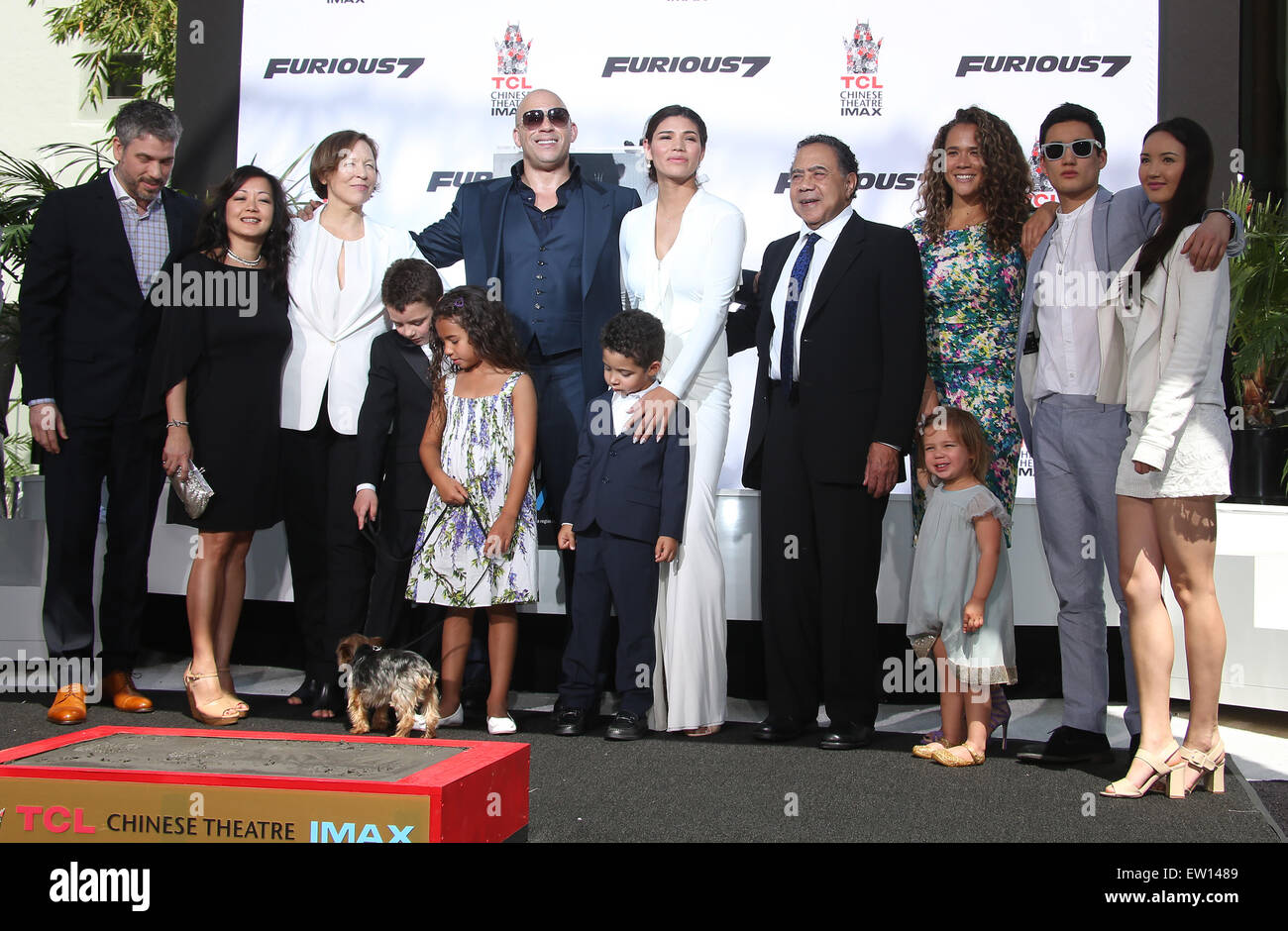 Vin Diesel's hand-print and foot-print ceremony Featuring: Delora ...