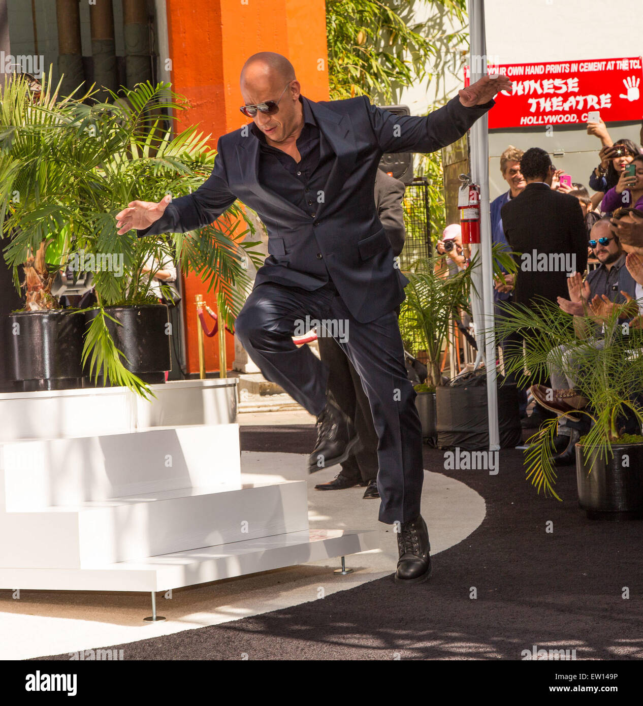 Vin Diesel's hand-print and foot-print ceremony at the TCL Chinese ...