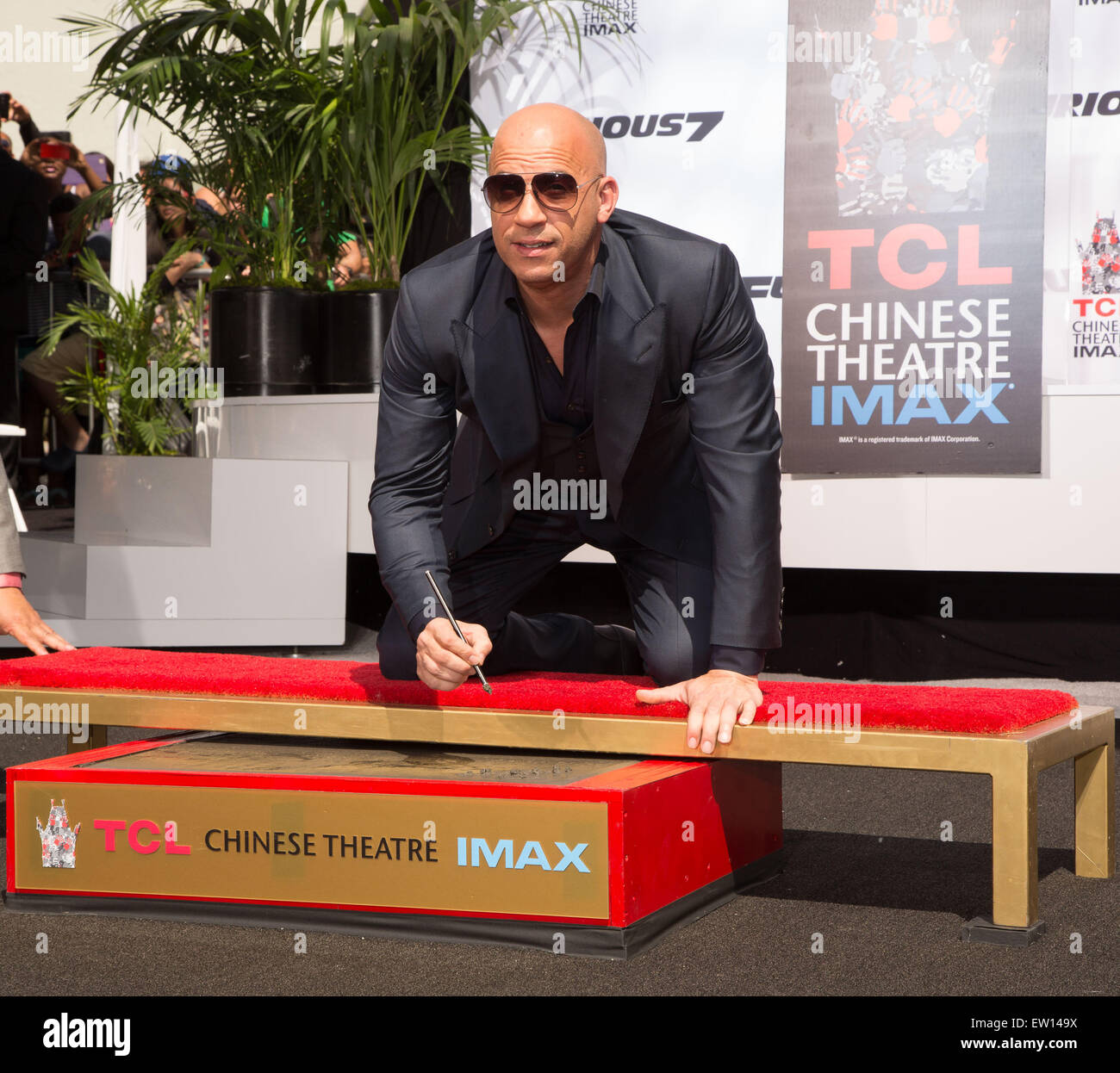 Vin Diesel's hand-print and foot-print ceremony at the TCL Chinese ...