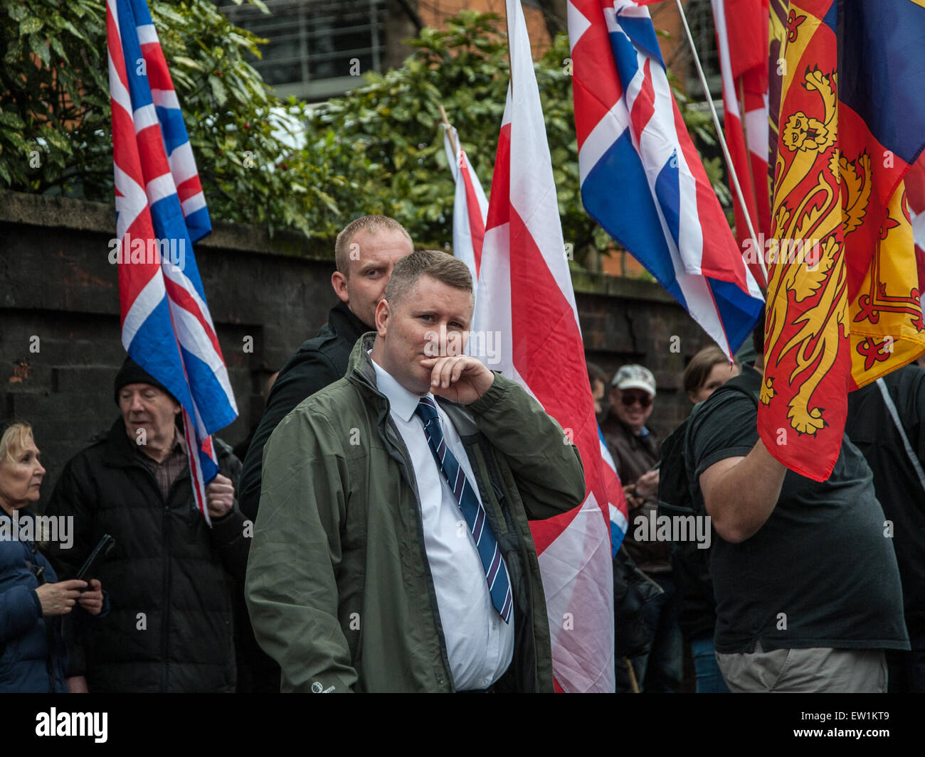 Paul Golding, leader, and Jayda Fransen, the deputy leader of Britain ...