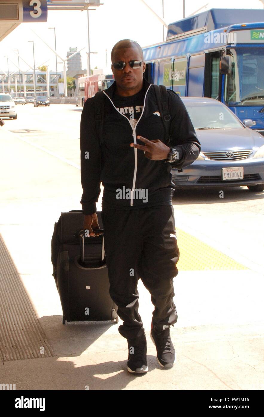 New Edition singer Ricky Bell arrives at Los Angeles International ...