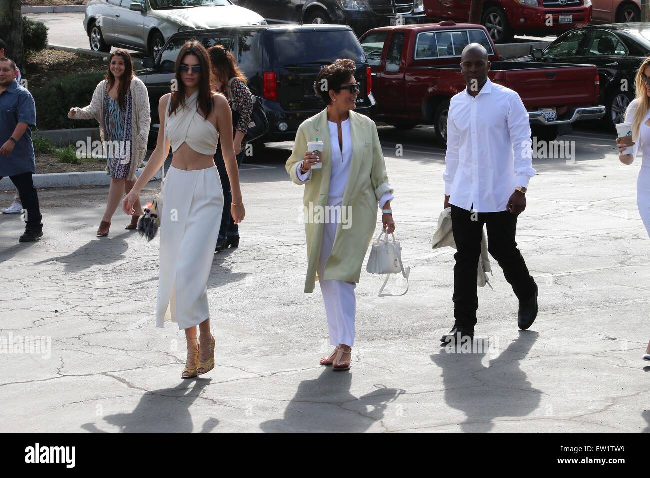 The extended Kardashian-Jenner family attend church in Woodland Hills ...
