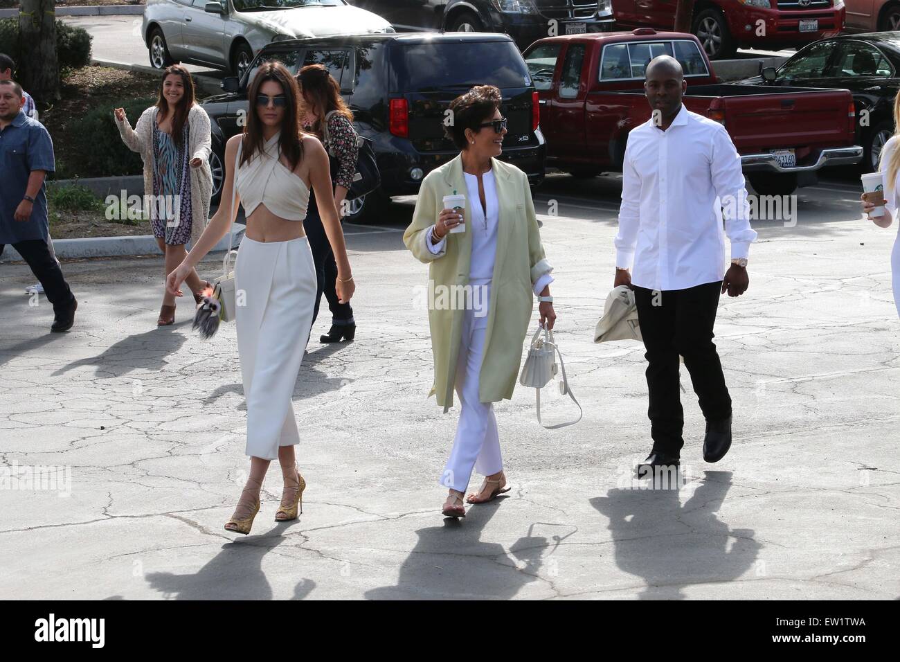 The extended Kardashian-Jenner family attend church in Woodland Hills ...