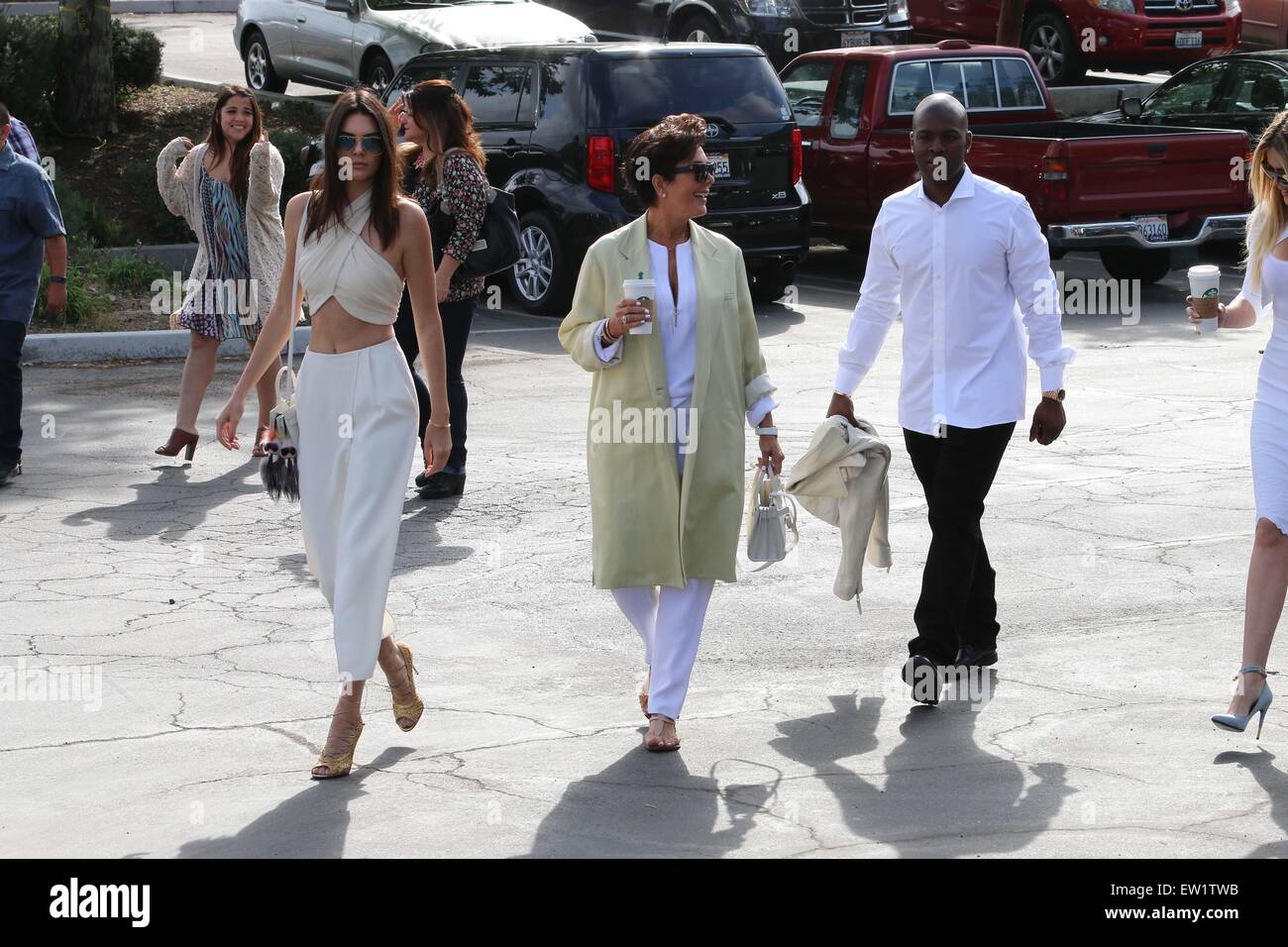 The extended Kardashian-Jenner family attend church in Woodland Hills ...