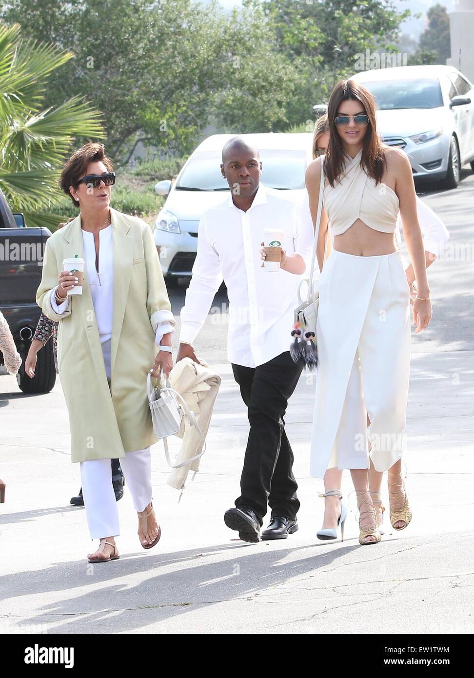 The extended Kardashian-Jenner family attend church in Woodland Hills ...