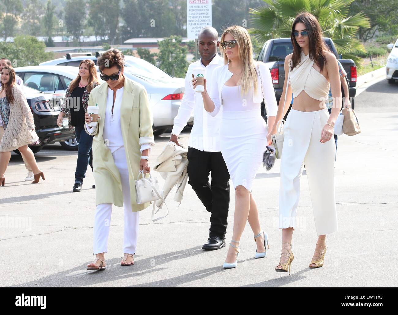 The extended Kardashian-Jenner family attend church in Woodland Hills ...