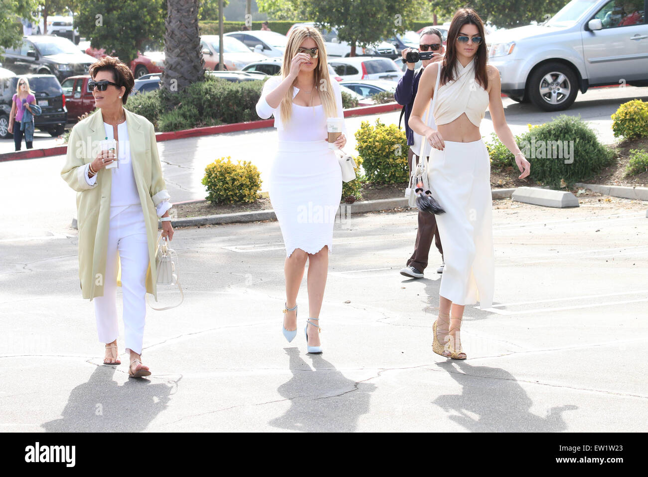 The extended Kardashian-Jenner family attend church in Woodland Hills ...