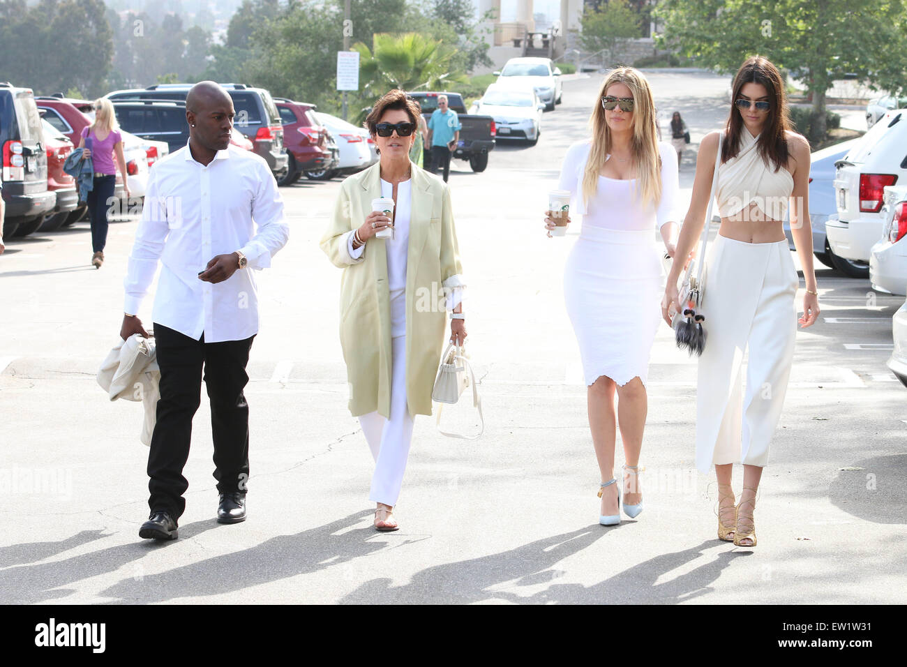 The extended Kardashian-Jenner family attend church in Woodland Hills ...
