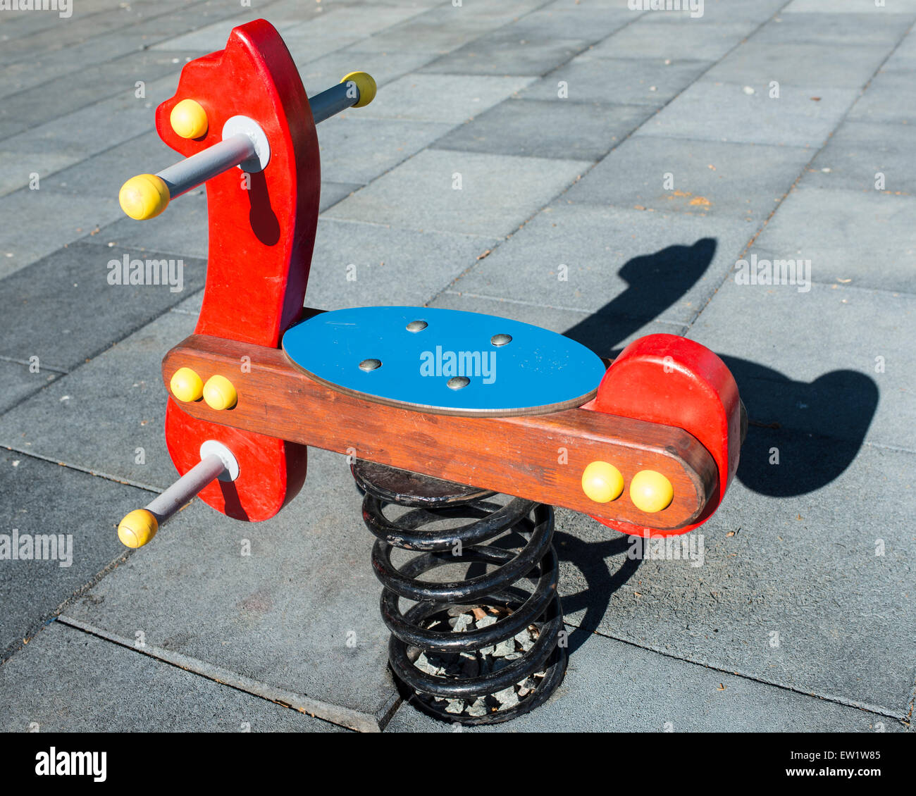 Rocking horse in a park, Buenos Aires Stock Photo - Alamy