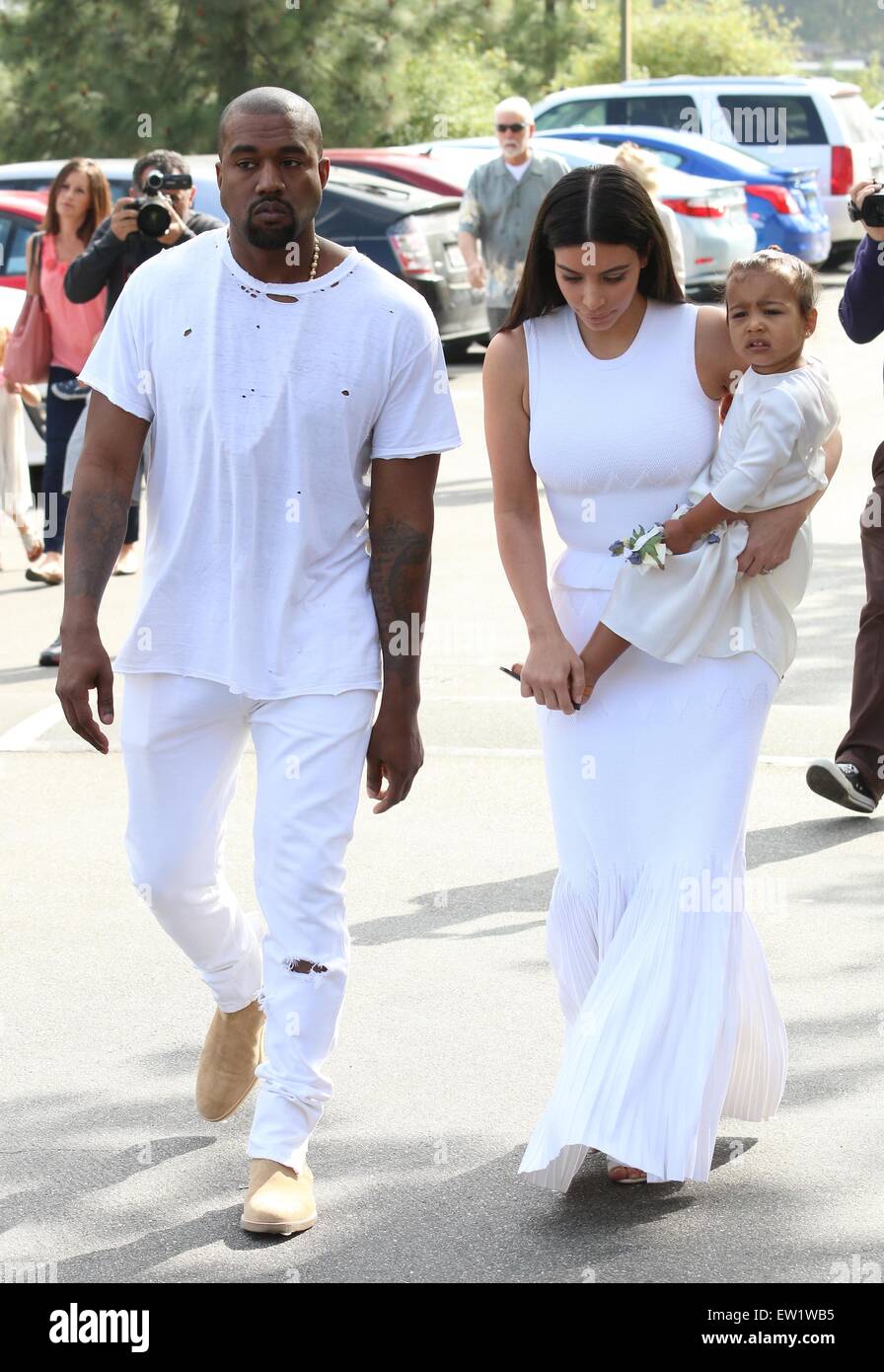 The extended Kardashian-Jenner family attend church in Woodland Hills ...