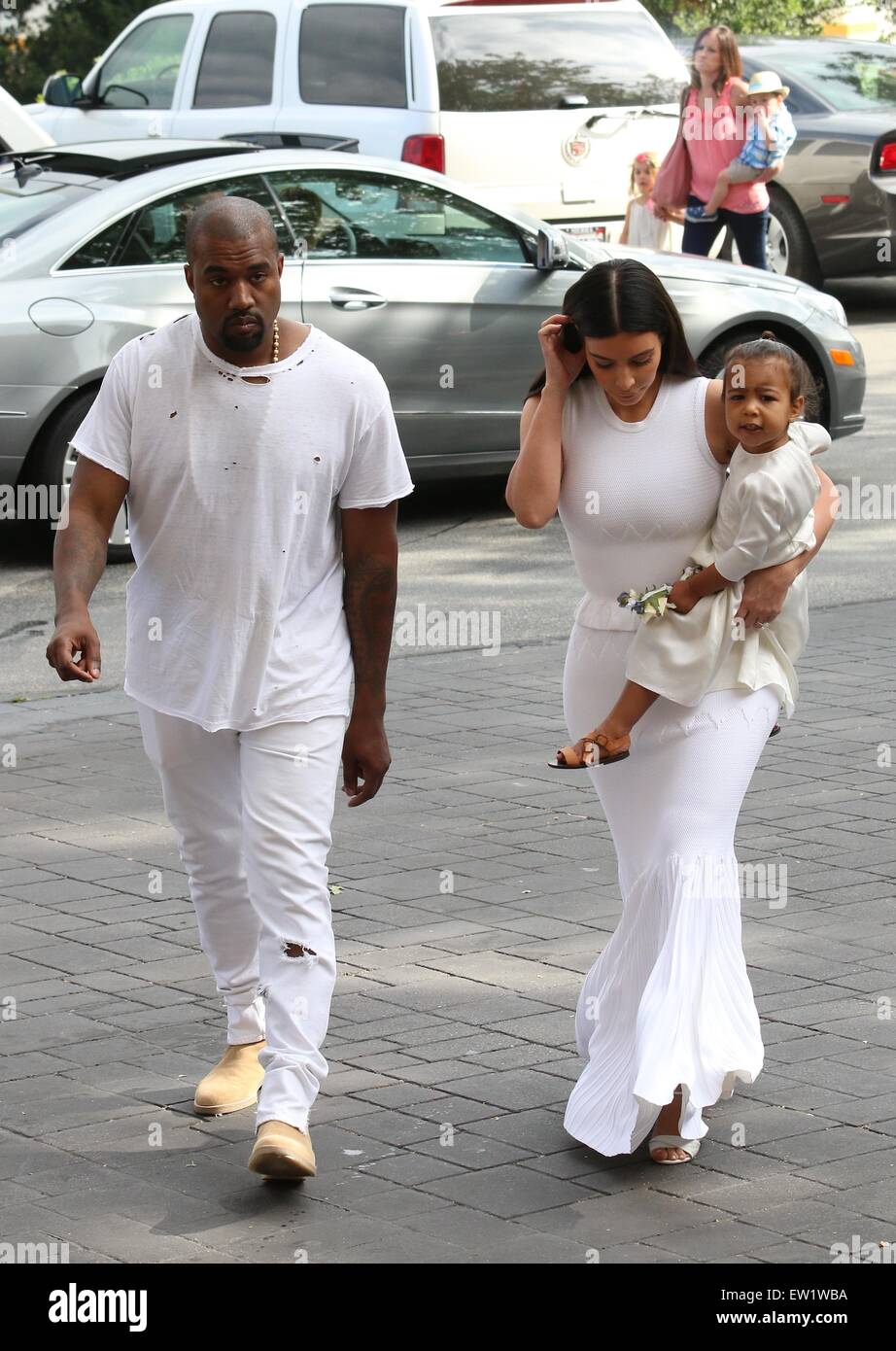 The extended Kardashian-Jenner family attend church in Woodland Hills ...