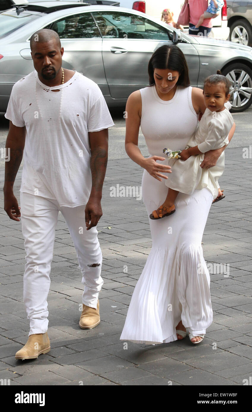 The extended Kardashian-Jenner family attend church in Woodland Hills ...