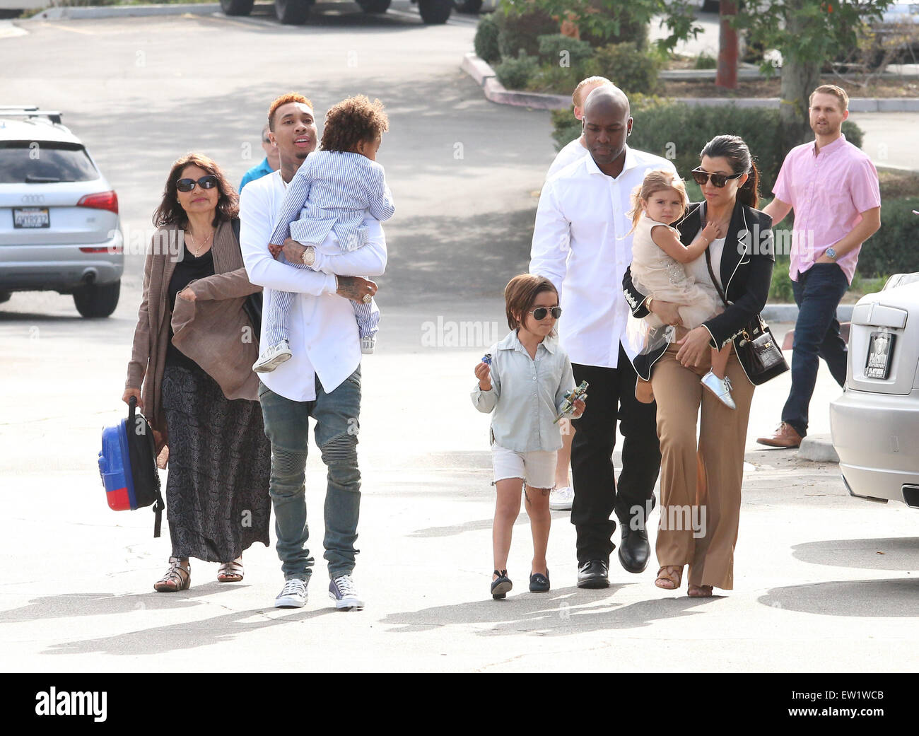 The extended Kardashian-Jenner family attend church in Woodland Hills ...