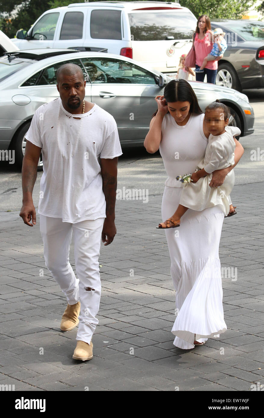 The extended Kardashian-Jenner family attend church in Woodland Hills ...