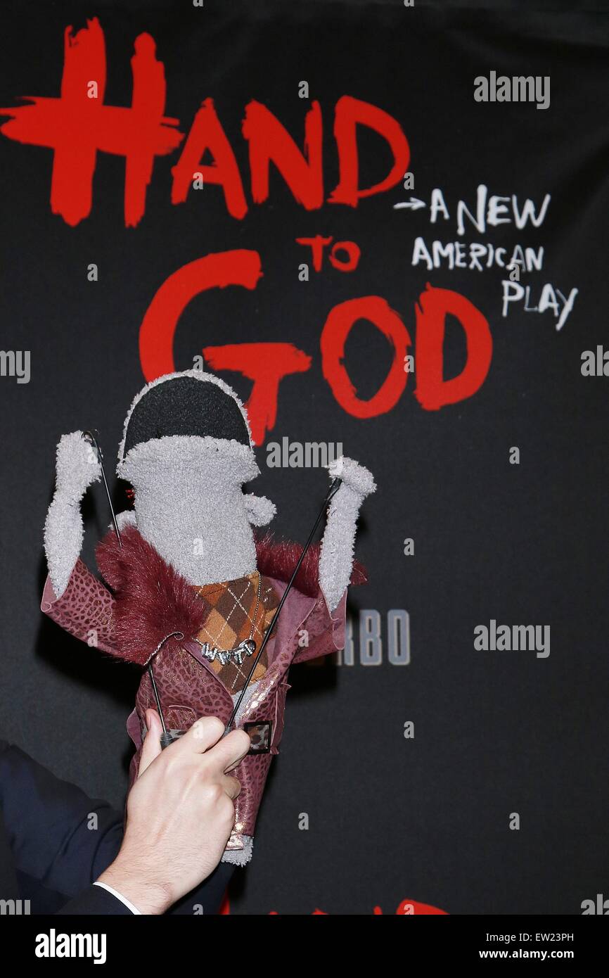 Opening night of the new Broadway play 'Hand to God' at the Booth ...
