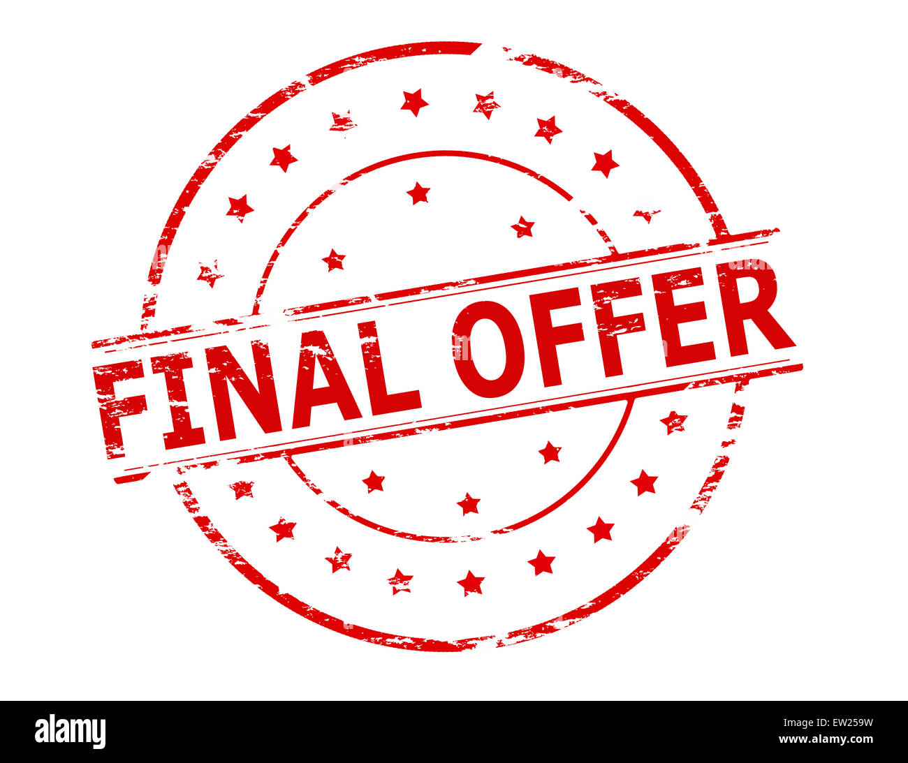 Rubber stamp with text final offer inside, illustration Stock Photo - Alamy