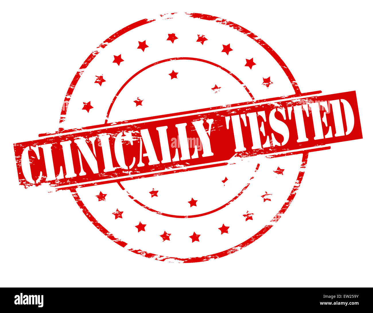 Rubber stamp with text clinically tested inside, illustration Stock ...