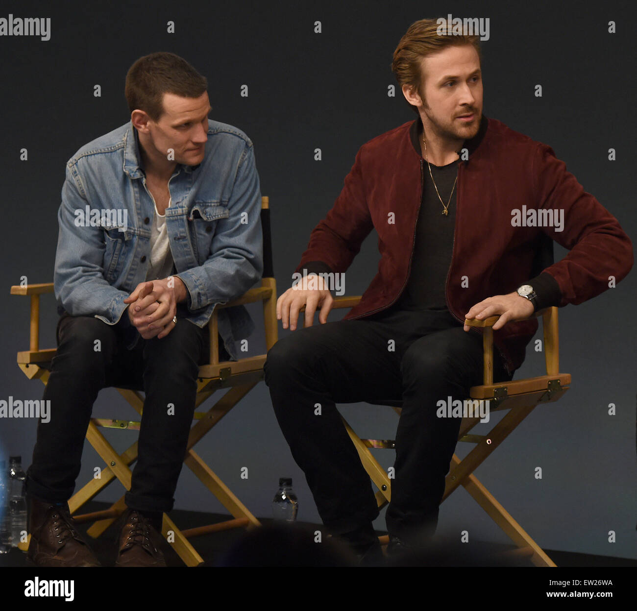 Ryan Gosling and Matt Smith attend a question and answer session at the ...