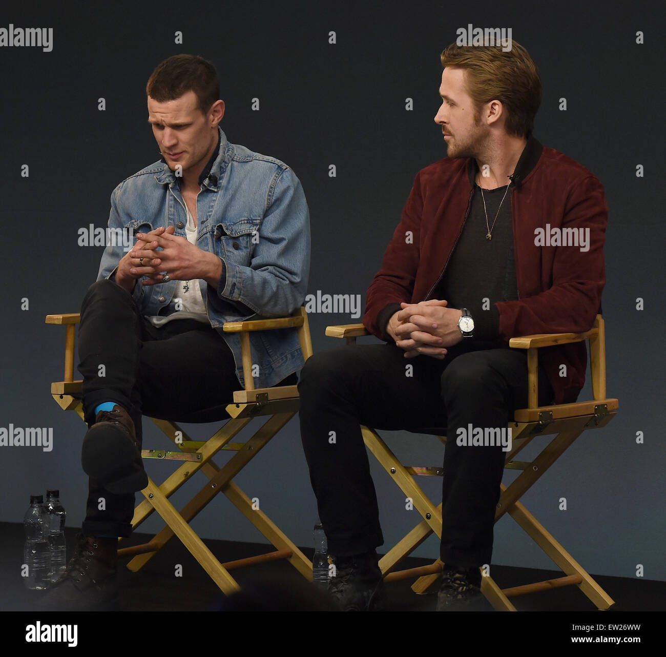 Ryan Gosling and Matt Smith attend a question and answer session at the ...