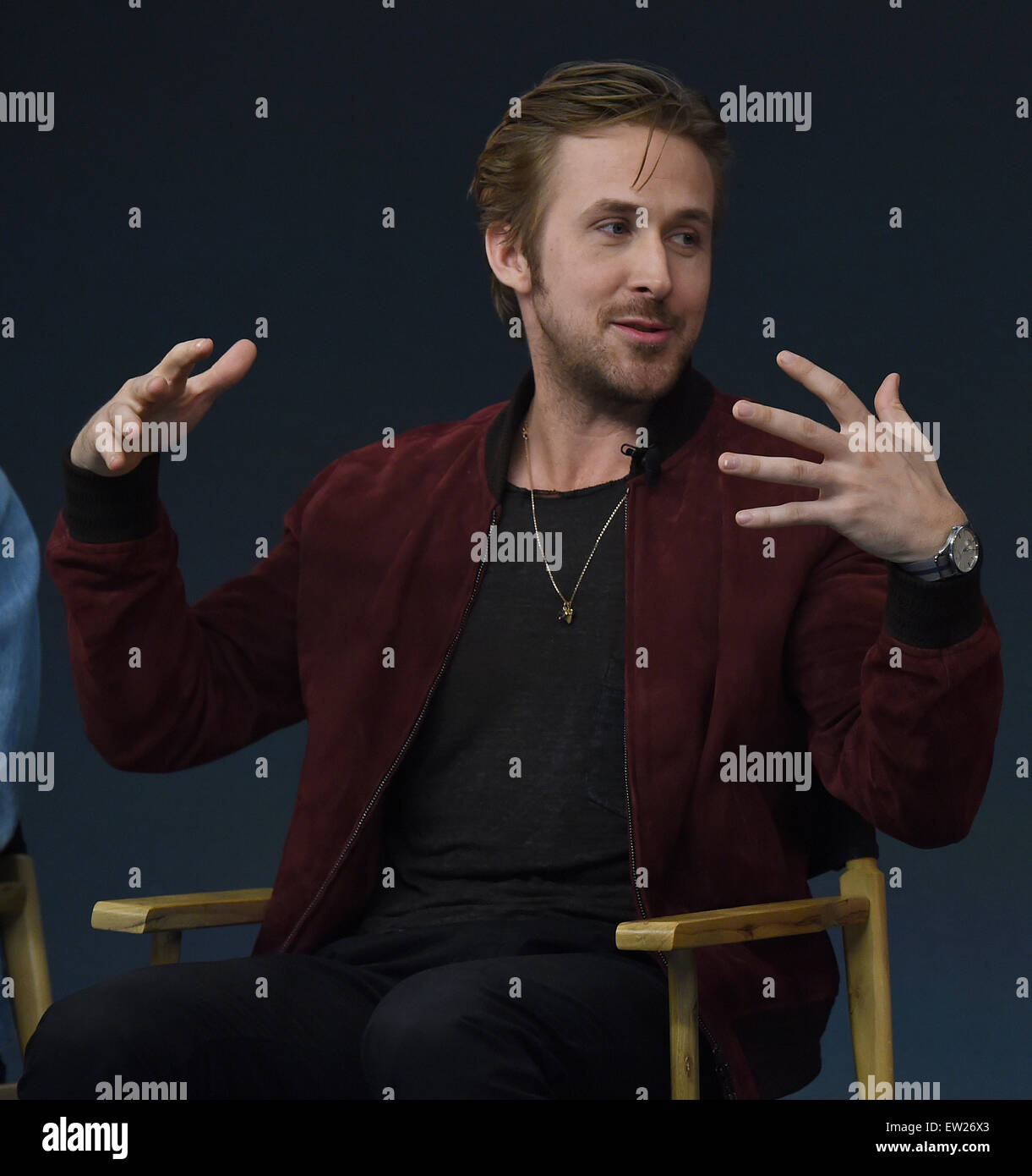 Ryan Gosling and Matt Smith attend a question and answer session at the ...