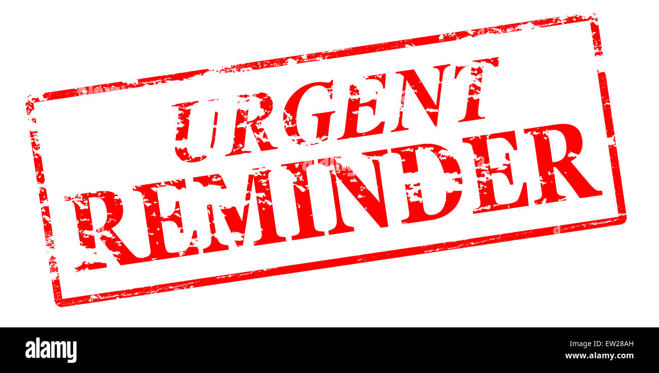 Rubber stamp with text urgent reminder inside, illustration Stock Photo ...