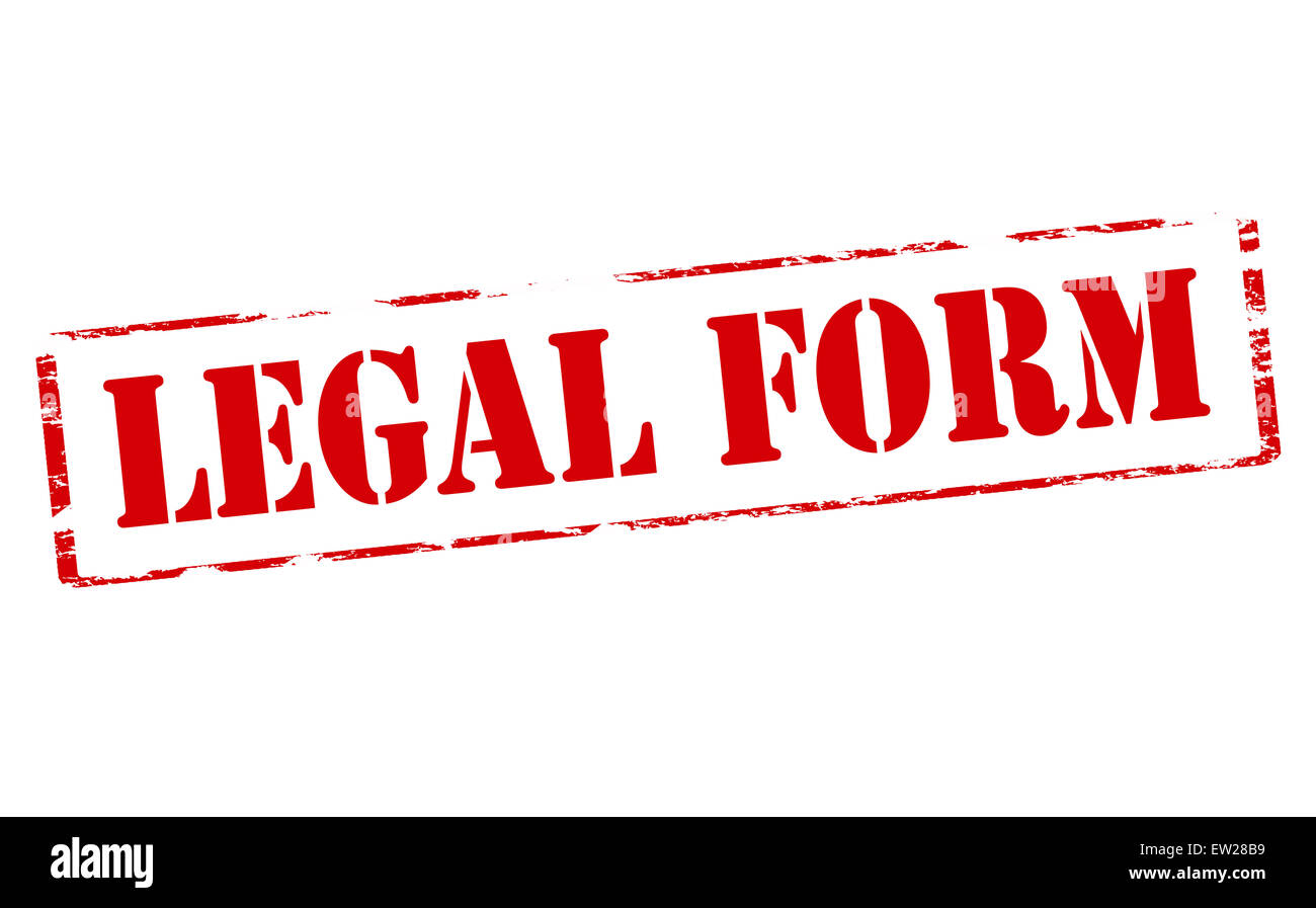 Rubber stamp with text legal form inside, illustration Stock Photo - Alamy
