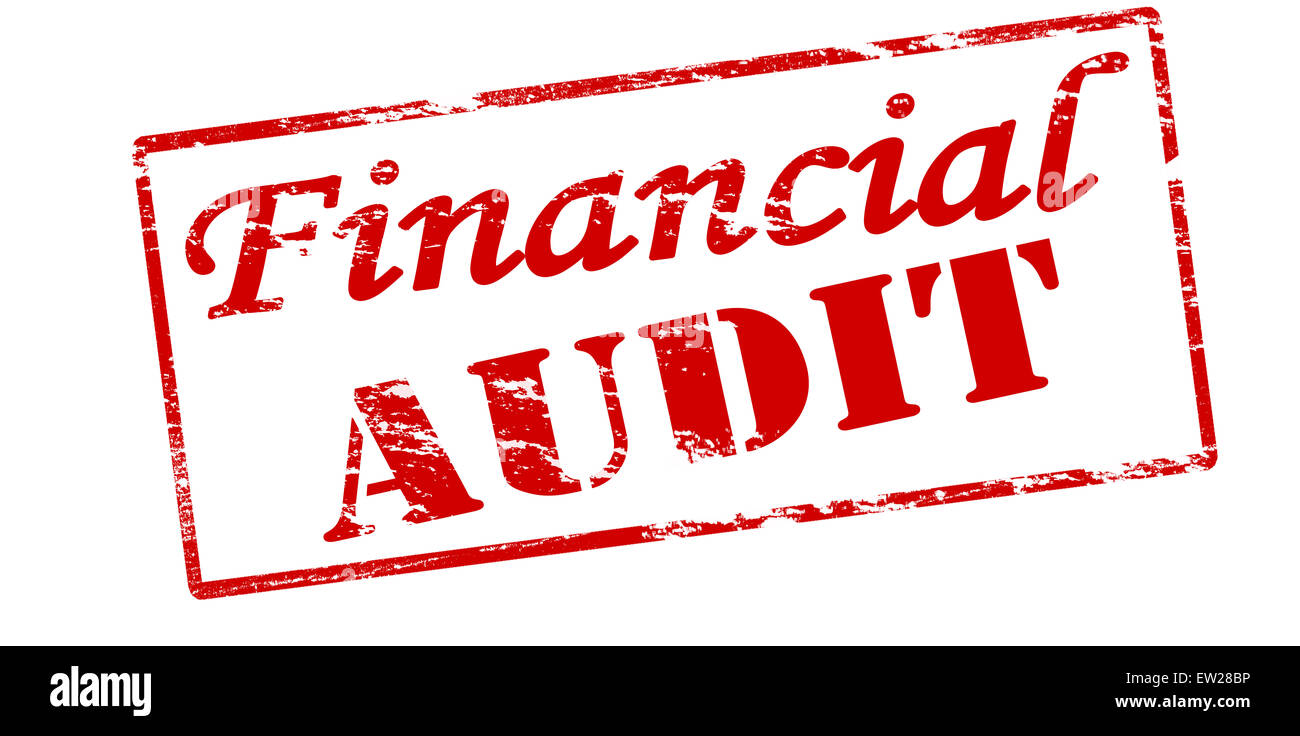 Rubber stamp with text financial audit inside, illustration Stock Photo ...