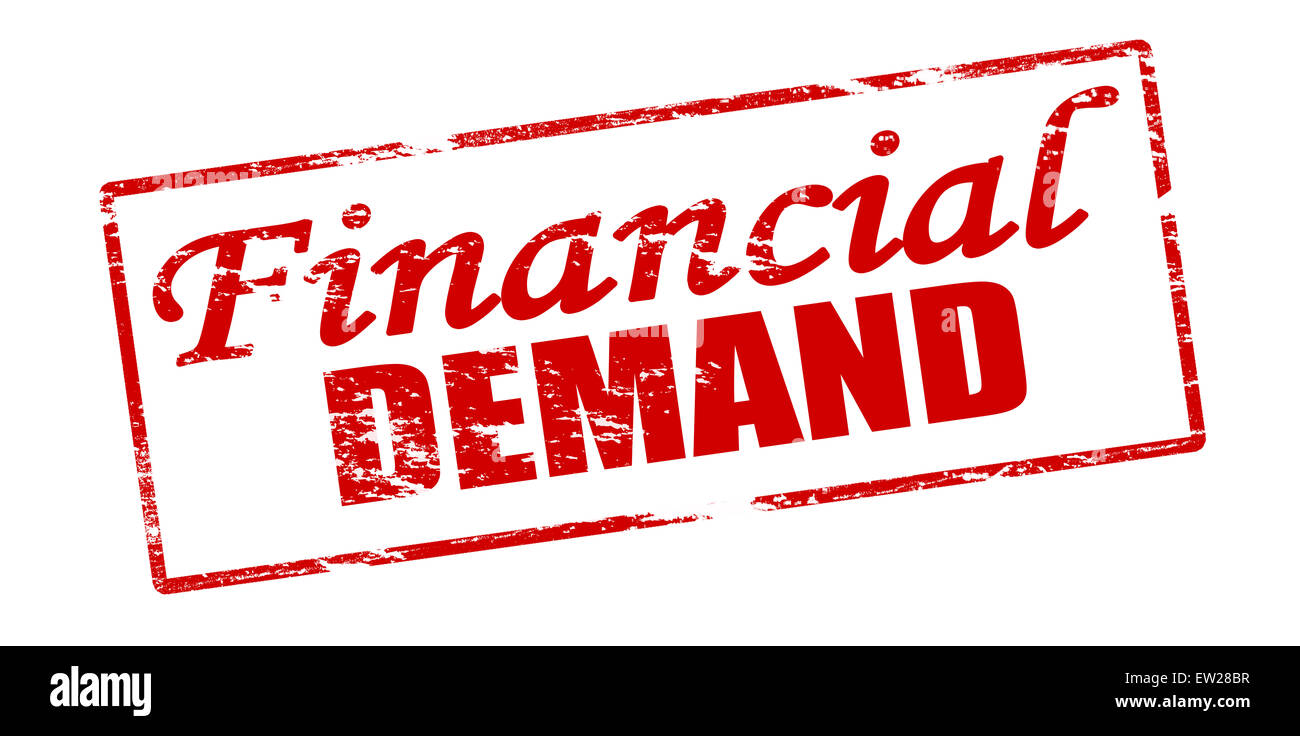 Rubber stamp with text financial demand inside, illustration Stock ...