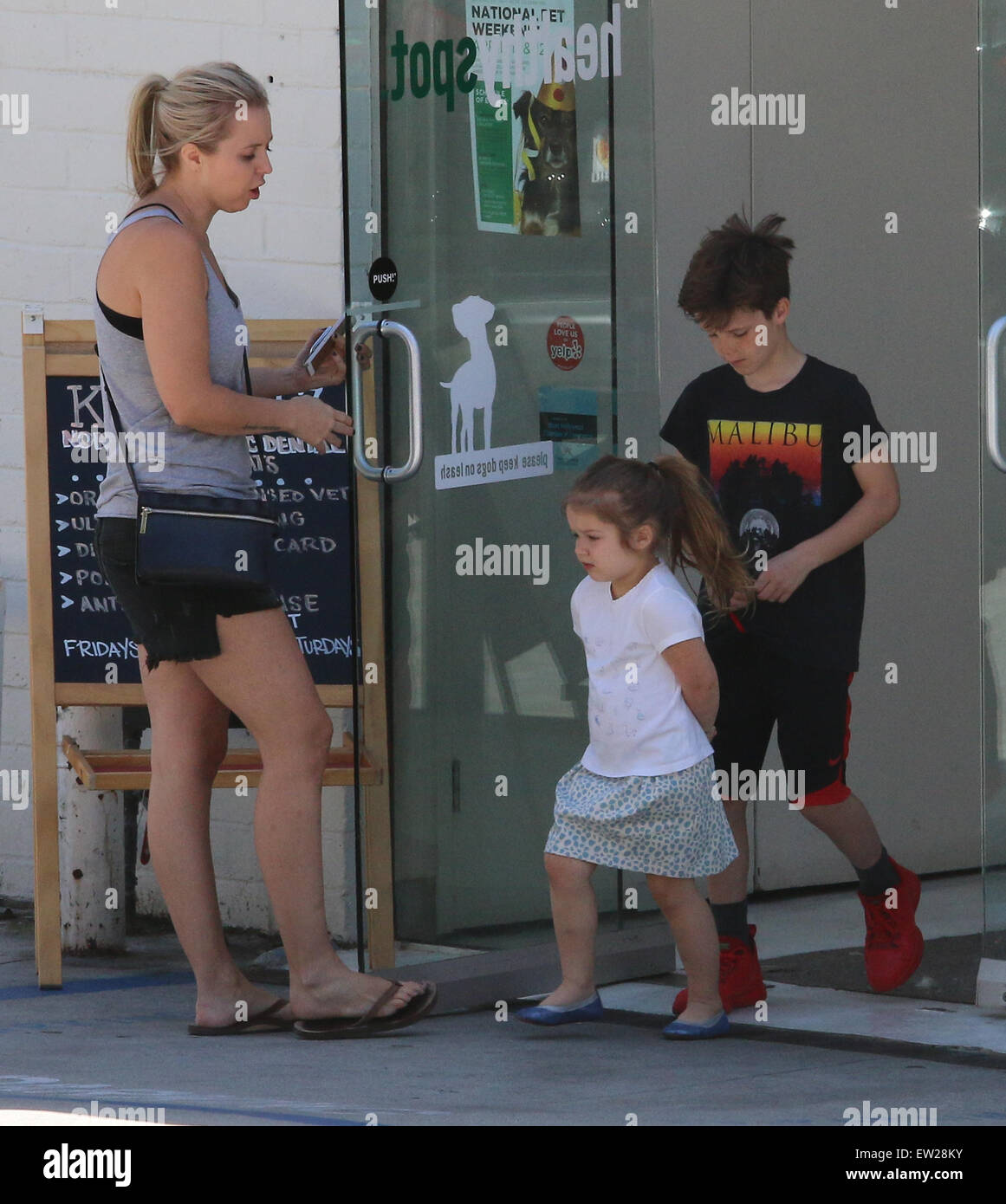 Romeo, Cruz and Harper Beckham visit a Health Spot pet store in Beverly ...