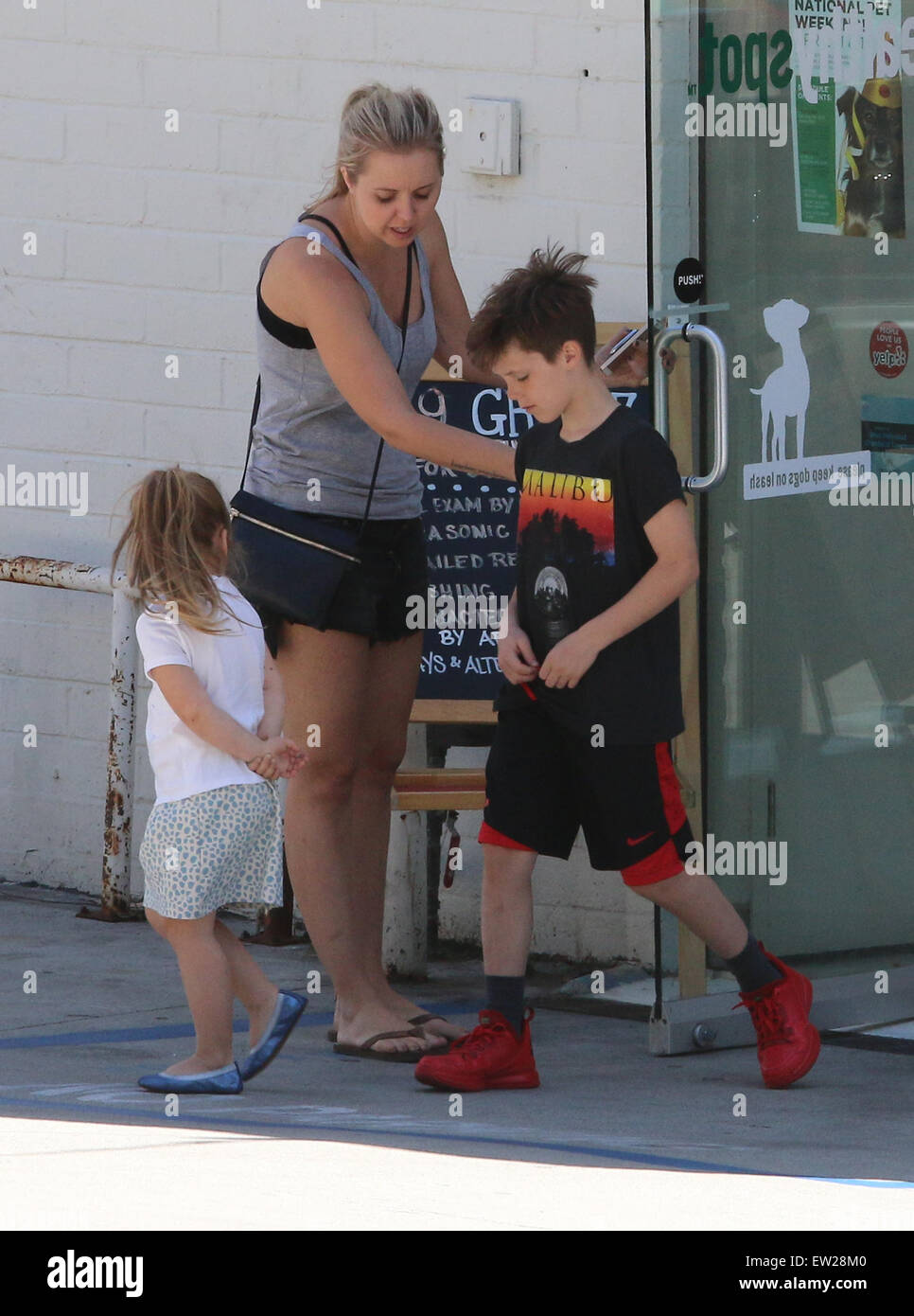 Romeo, Cruz and Harper Beckham visit a Health Spot pet store in Beverly ...