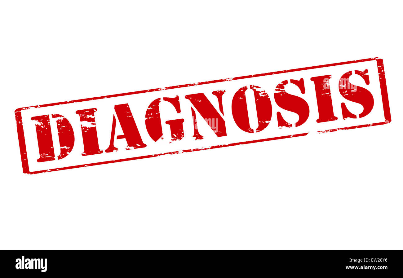 Rubber stamp with word diagnosis inside, illustration Stock Photo - Alamy