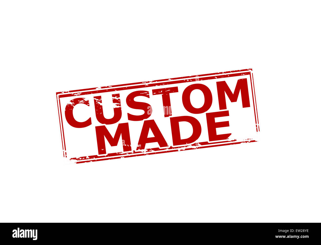 Rubber stamp with text custom made inside, illustration Stock Photo - Alamy