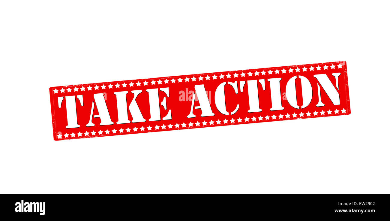Rubber stamp with text take action inside, illustration Stock Photo - Alamy