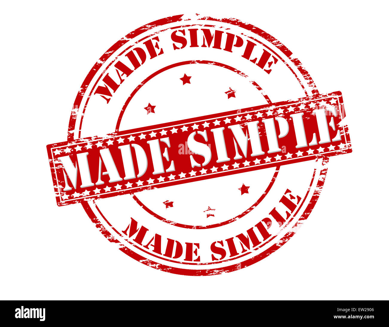 Rubber stamp with text made simple inside, illustration Stock Photo - Alamy