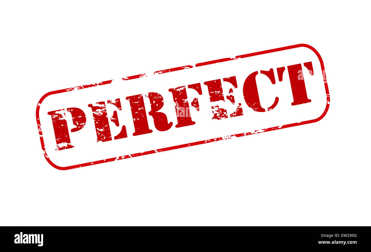 Rubber stamp with word perfect inside, illustration Stock Photo - Alamy