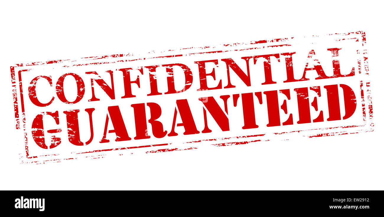 Rubber stamp with text confidential guaranteed inside, illustration ...