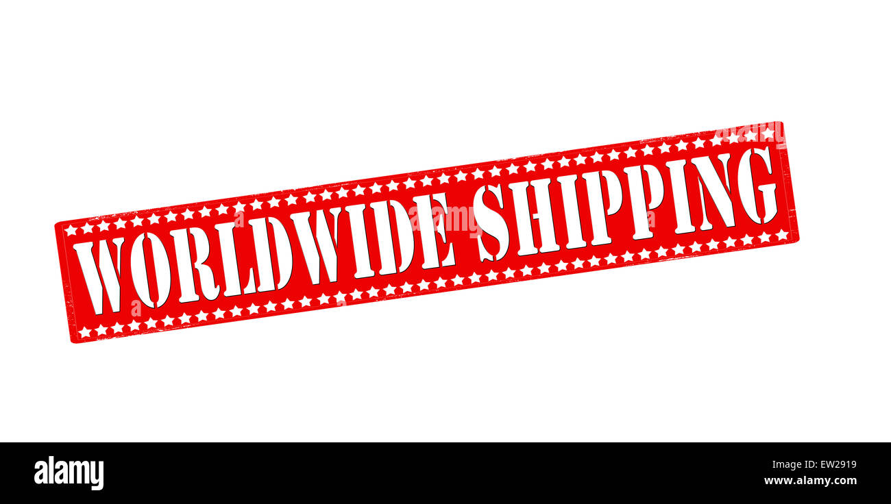 Rubber stamp with text worldwide shipping inside, illustration Stock ...