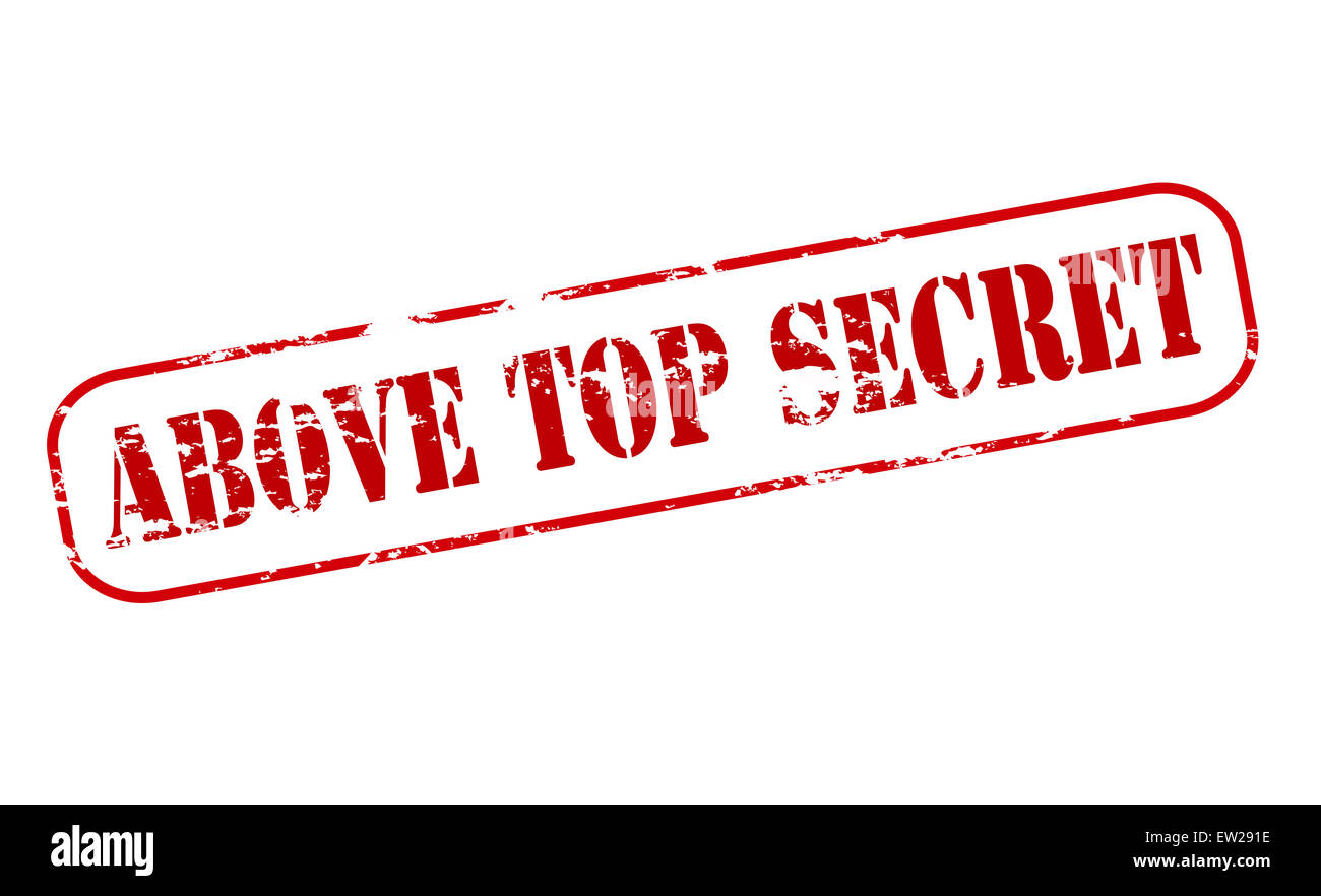 Rubber stamp with text above top secret inside, illustration Stock ...