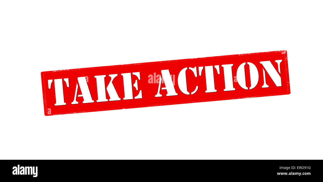 Rubber stamp with text take action inside, illustration Stock Photo - Alamy