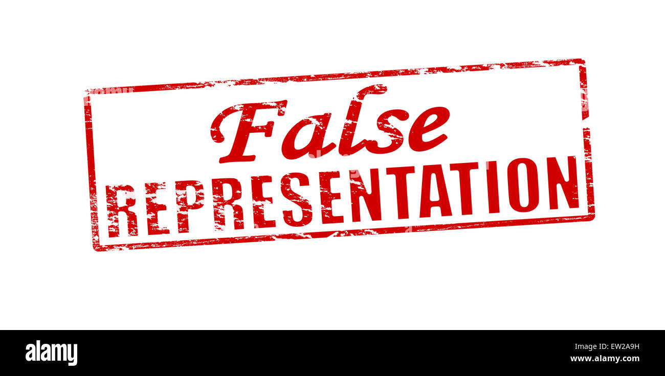 Rubber stamp with text false representation inside, illustration Stock ...