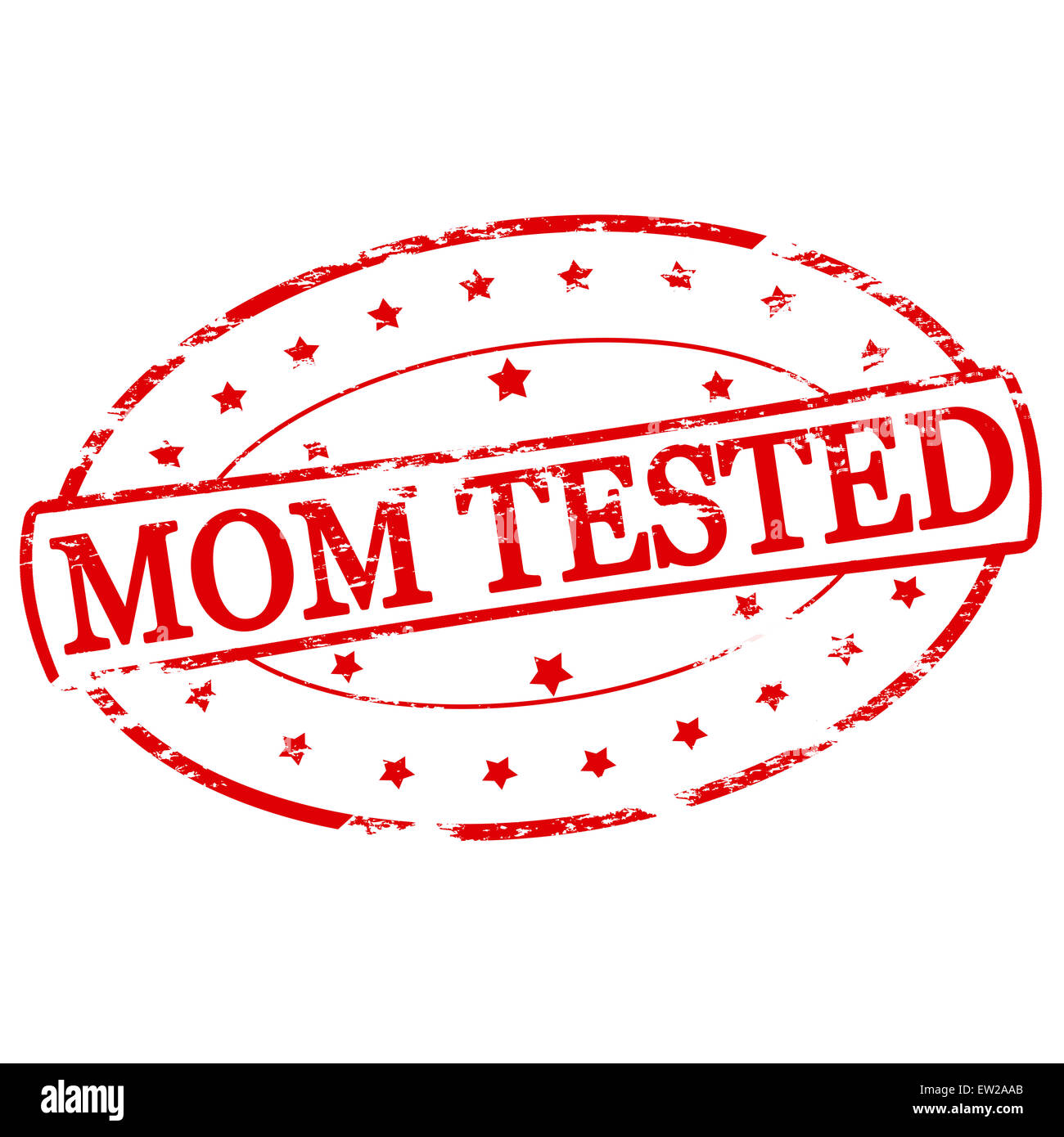 Rubber stamp with text mom tested inside, illustration Stock Photo - Alamy